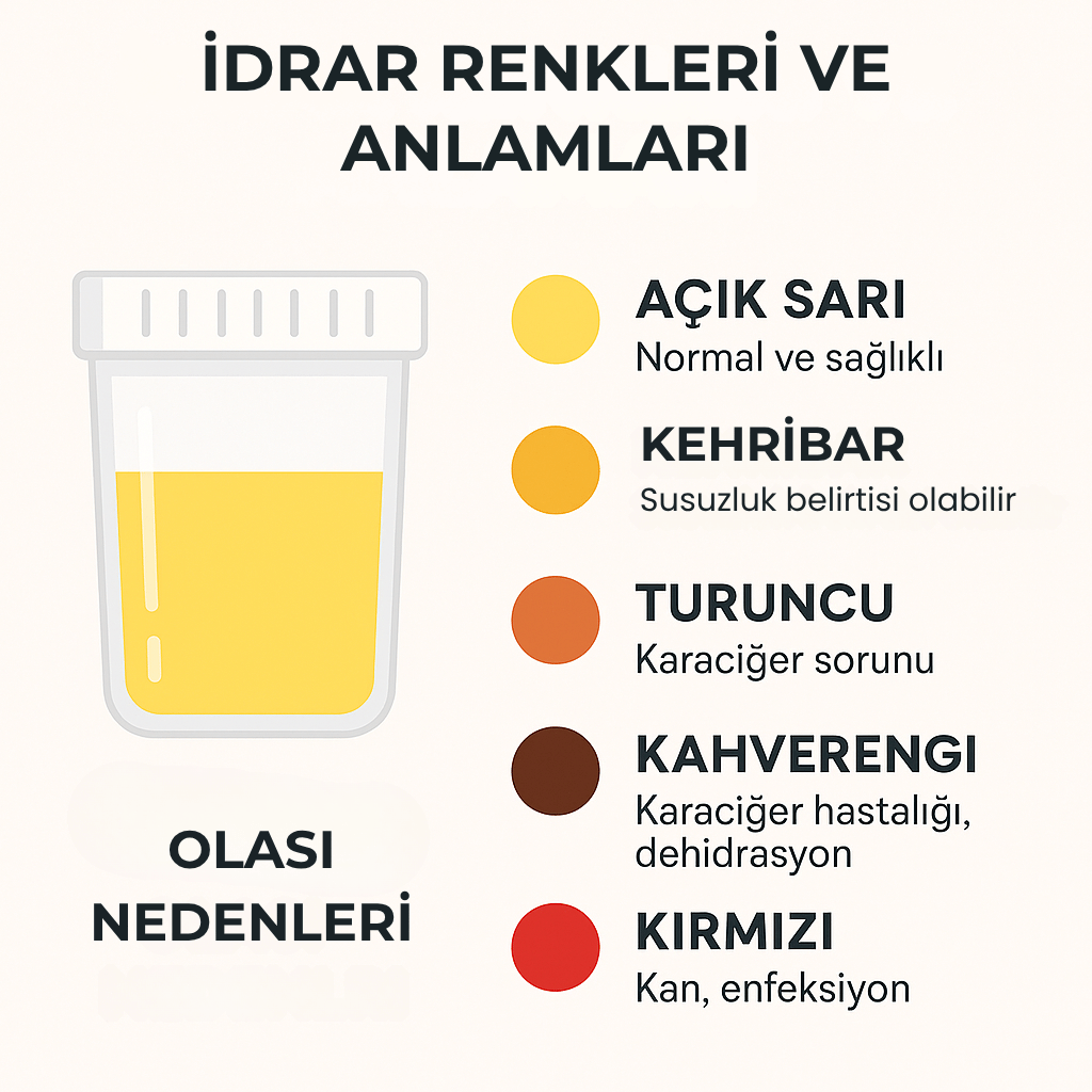 İdrar Rengi Ne Anlama Gelir? Hangi Renk Ne Anlatır? (2025 Rehberi)